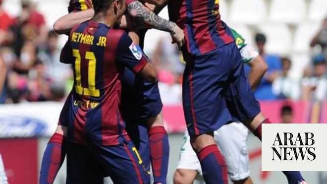 Suarez hat trick as eight-goal Barcelona routs Cordoba | Arab News