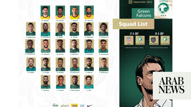 Saudi Arabia name 26-man squad for World Cup training camp in Spain ...