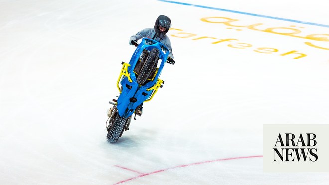 Saudi motorcycle stunt rider sets new world record on ice | Arab News