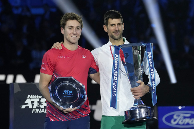 Djokovic sweeps past Ruud to win sixth ATP Finals crown | Arab News