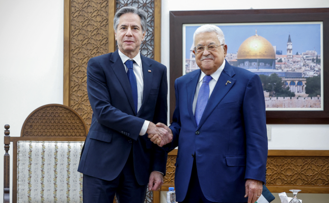 Blinken meets Palestinian leader as Israel keeps bombing Gaza | Arab News