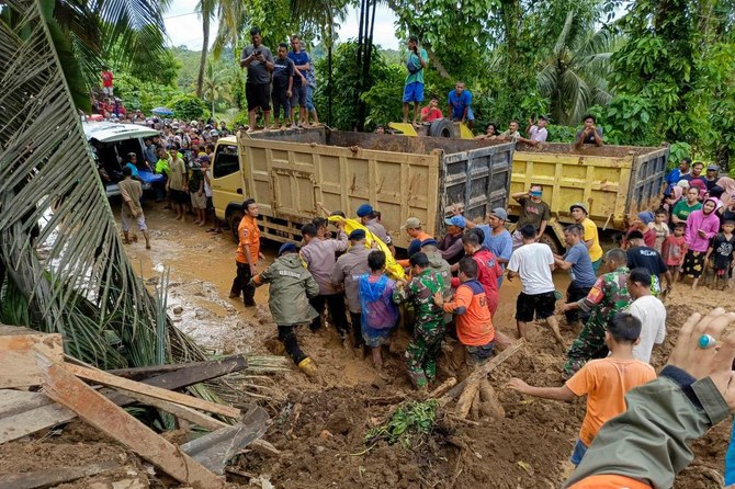 At least 10 dead and 10 missing as landslide and flash floods hit Indonesia’s Sumatra island ...